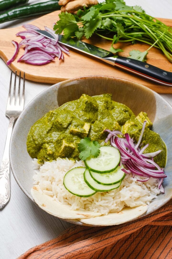 Vegan Palak Tofu - Piping Pot Curry