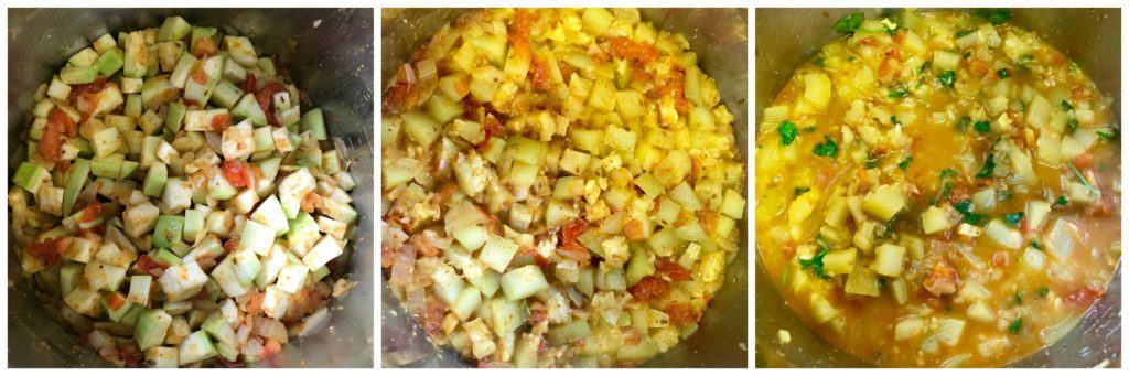 Lauki / Bottle Gourd Curry - Instant Pot Pressure Cooker - Piping Pot Curry