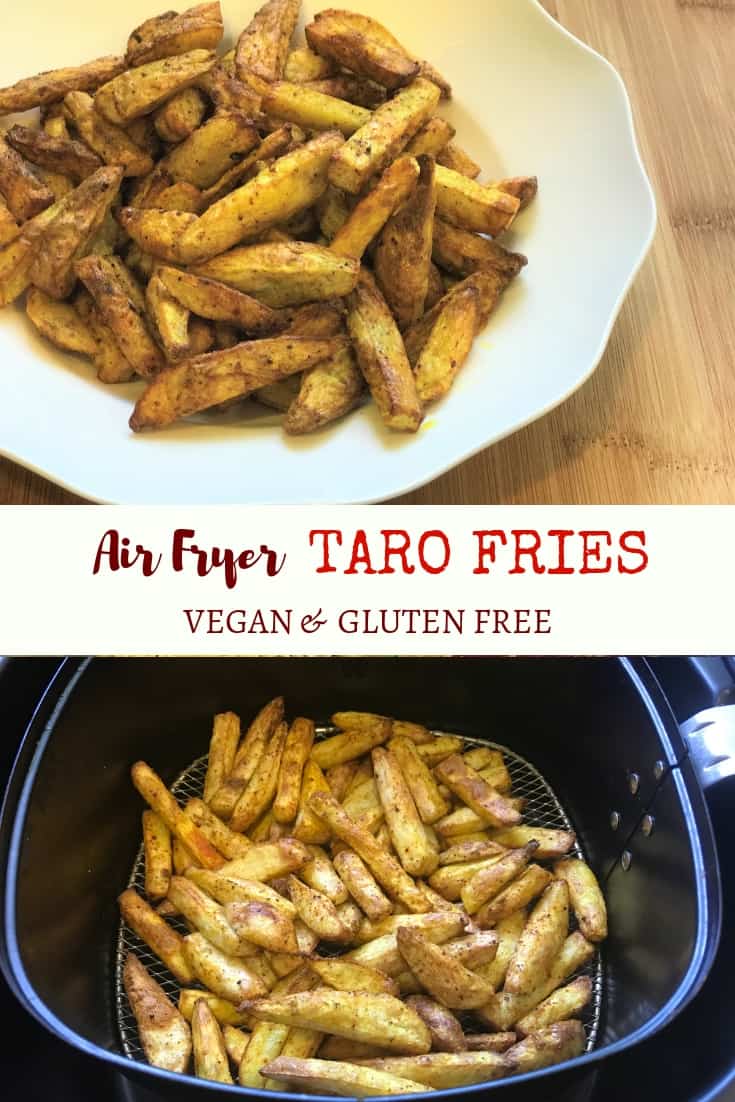 Air Fryer Taro Root Fries / Crispy Arbi - Piping Pot Curry