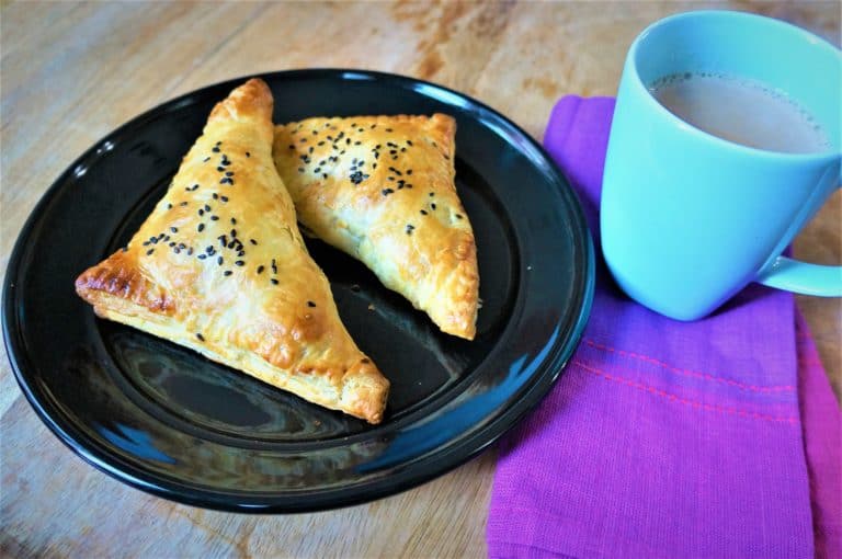Savory Paneer Puff Pastry Turnovers - Air Fryer / Oven - Piping Pot Curry