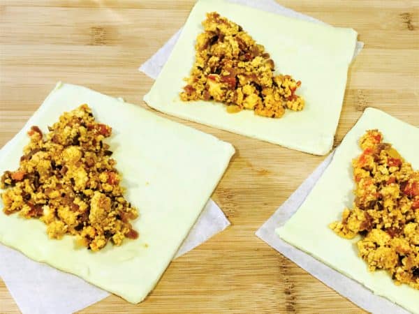 Savory Paneer Puff Pastry Turnovers - Air Fryer / Oven - Piping Pot Curry