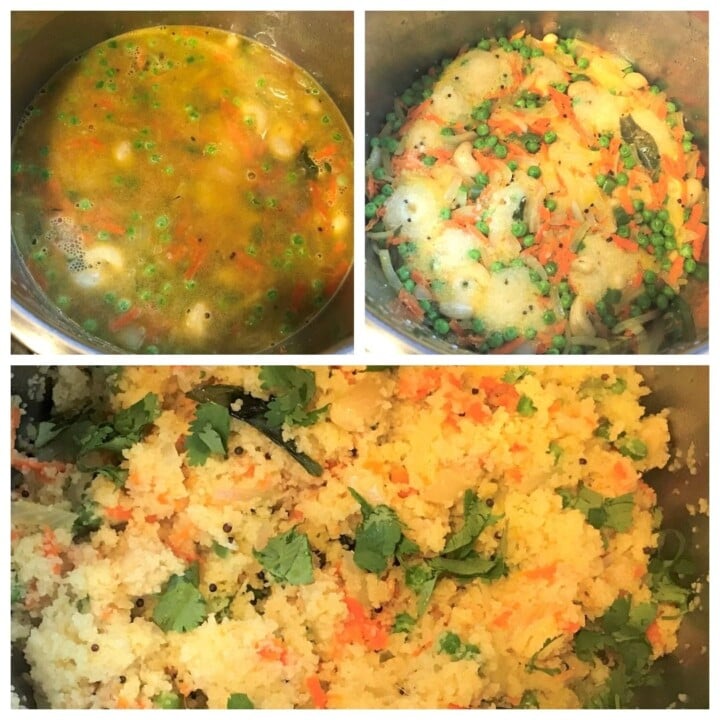Sooji / Semolina / Rava Upma - Instant Pot - Piping Pot Curry
