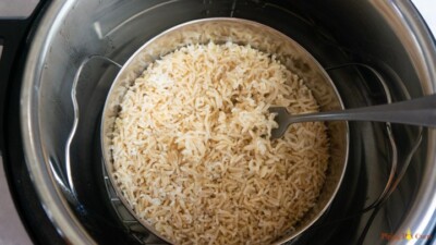 Instant Pot Brown Rice (Pot-in-Pot Method) - Piping Pot Curry
