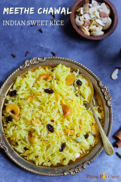 Zarda Sweet Rice / Meethe Chawal - Piping Pot Curry