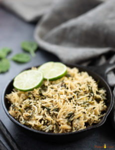 Spinach Rice (Instant Pot & Stovetop) - Piping Pot Curry