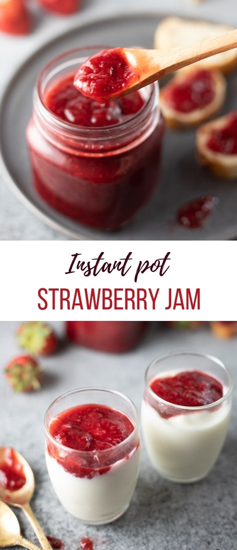 Instant Pot Strawberry Jam (no pectin) - Piping Pot Curry