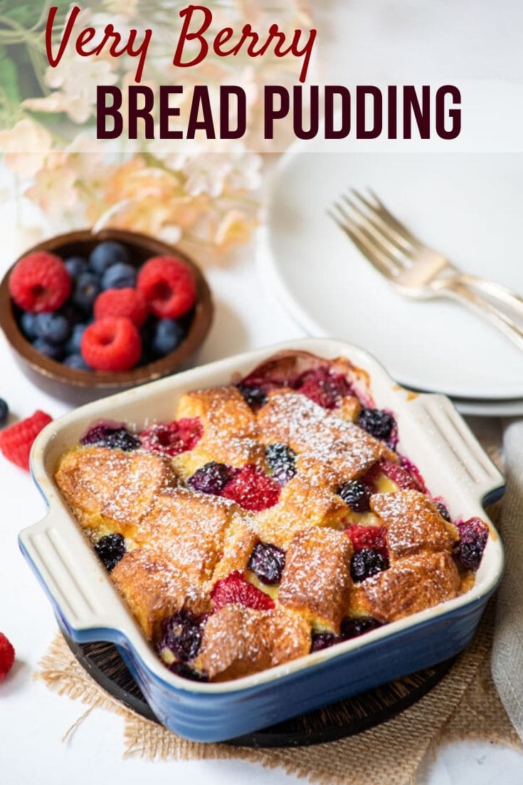 Very Berry Bread Pudding - Piping Pot Curry