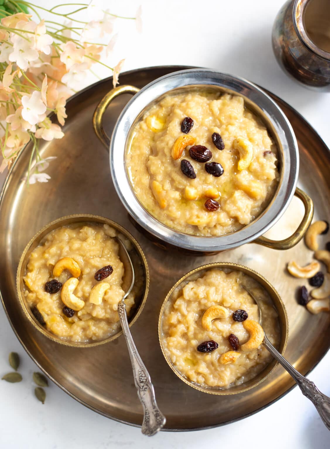 Instant Pot Sweet Pongal (Sakkarai Pongal) - Piping Pot Curry