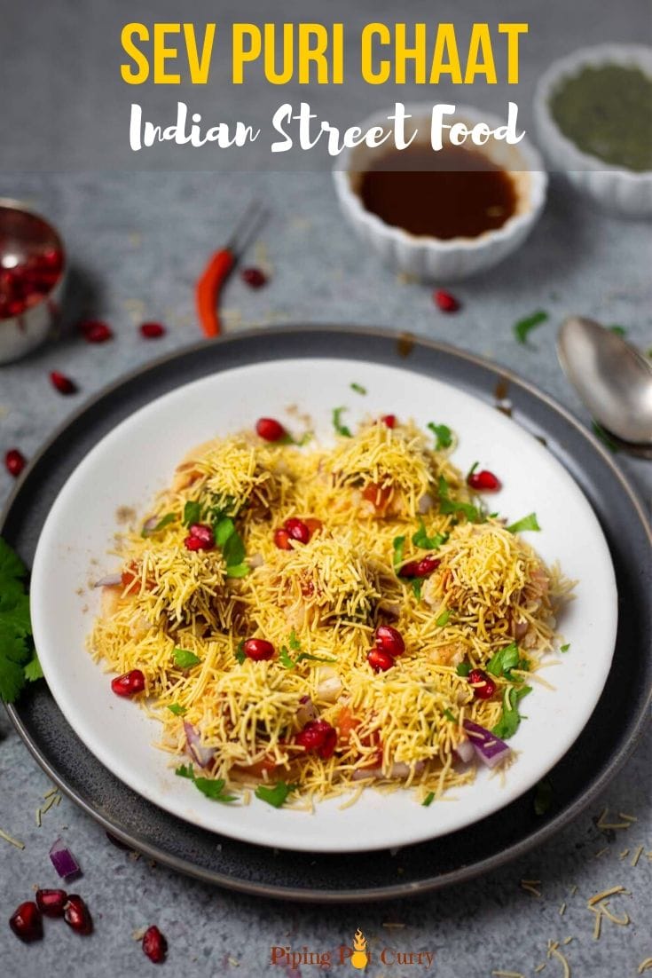 Easy Sev Puri (Indian Street Food) - Piping Pot Curry