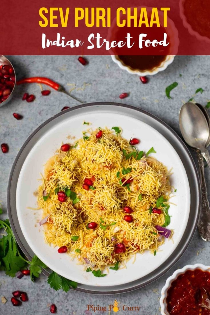 Easy Sev Puri (Indian Street Food) - Piping Pot Curry