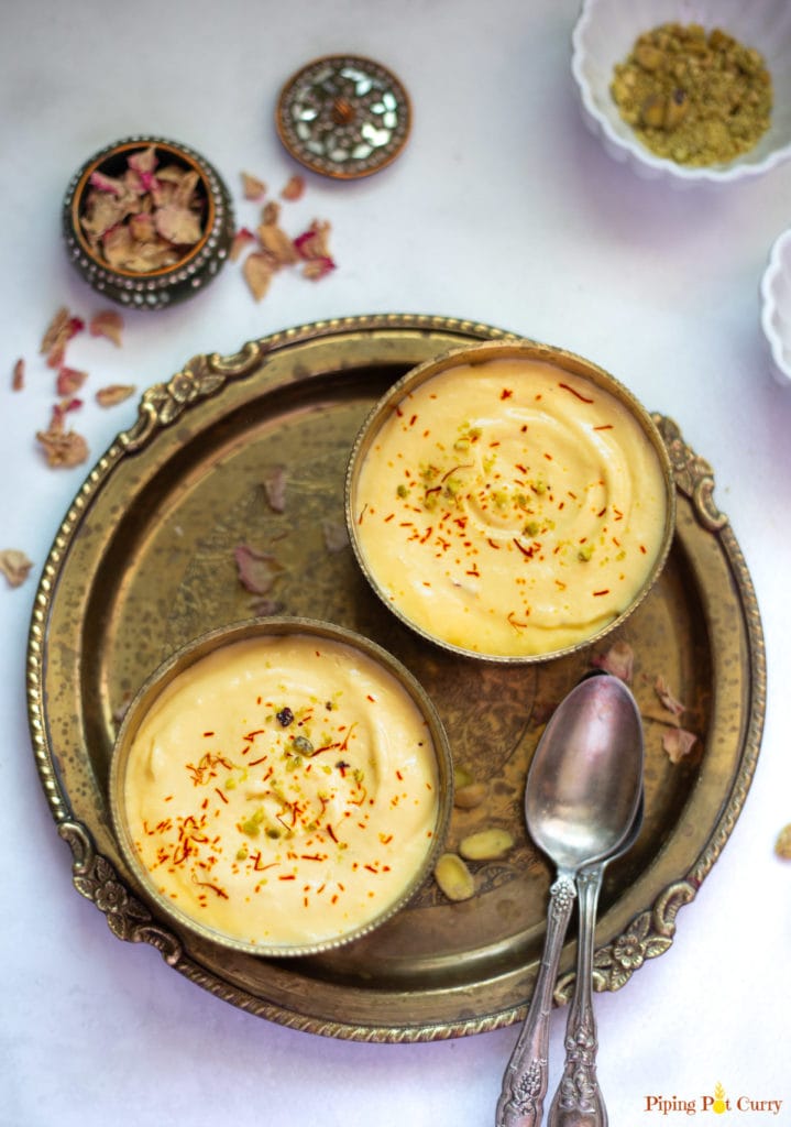 Easy Mango Shrikhand (Amrakhand) - Piping Pot Curry