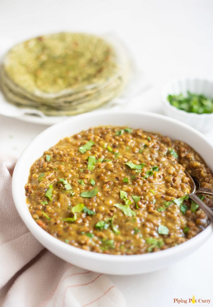 Easy Punjabi Moth Dal (Matki Curry) - Piping Pot Curry