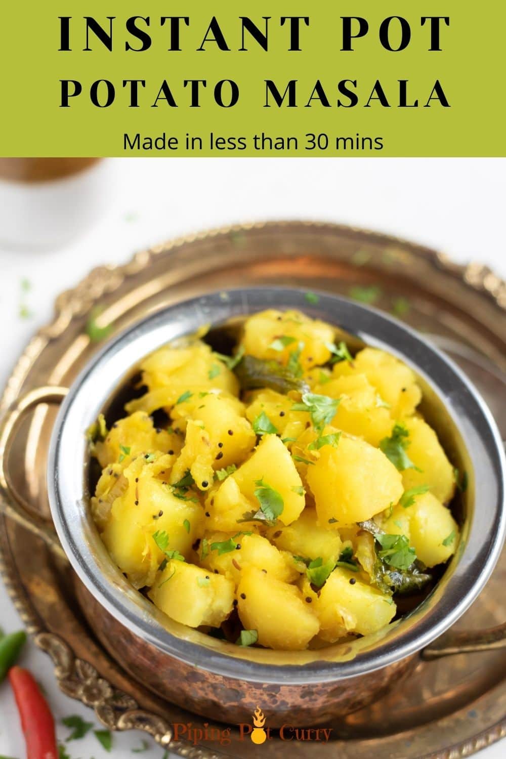 Easy Potato Masala (Batata bhaji) - Piping Pot Curry