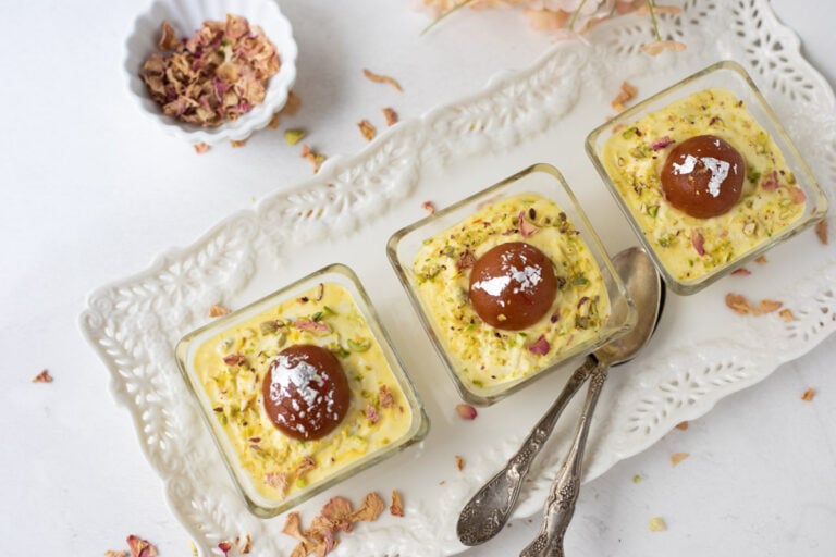 Gulab Jamun Shrikhand Bowls (Indian Fusion Dessert) - Piping Pot Curry