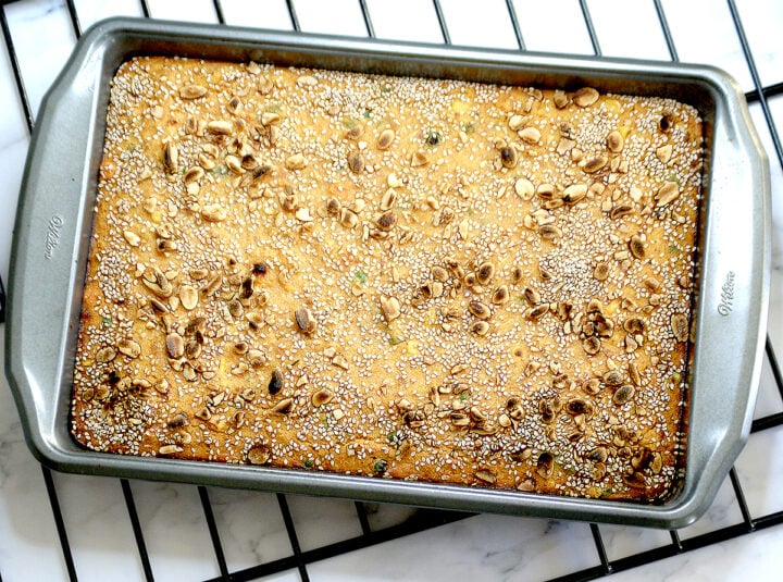 Gujarati Handvo (Savory Rice & Lentil Cake) - Piping Pot Curry