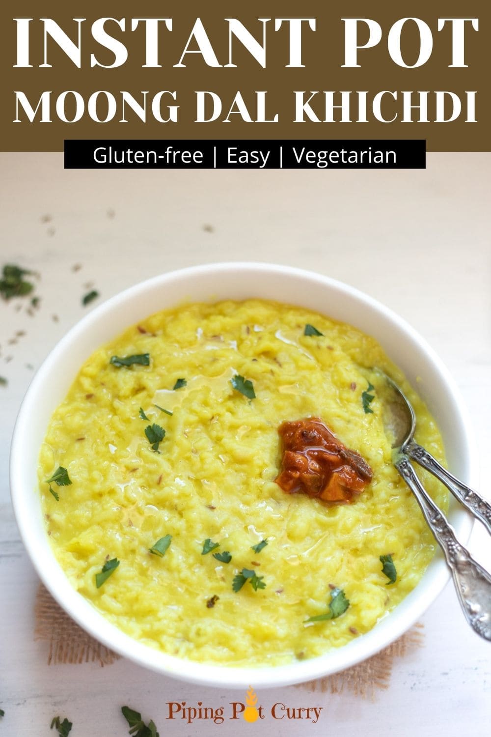 Instant Pot Khichdi (Indian Rice & Lentils) - Piping Pot Curry