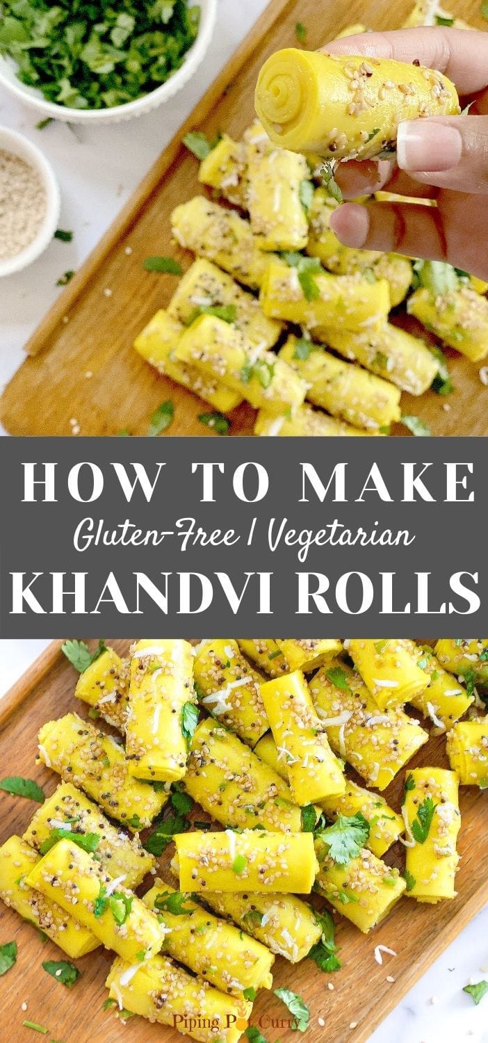Best Gujarati Khandvi Recipe - Piping Pot Curry