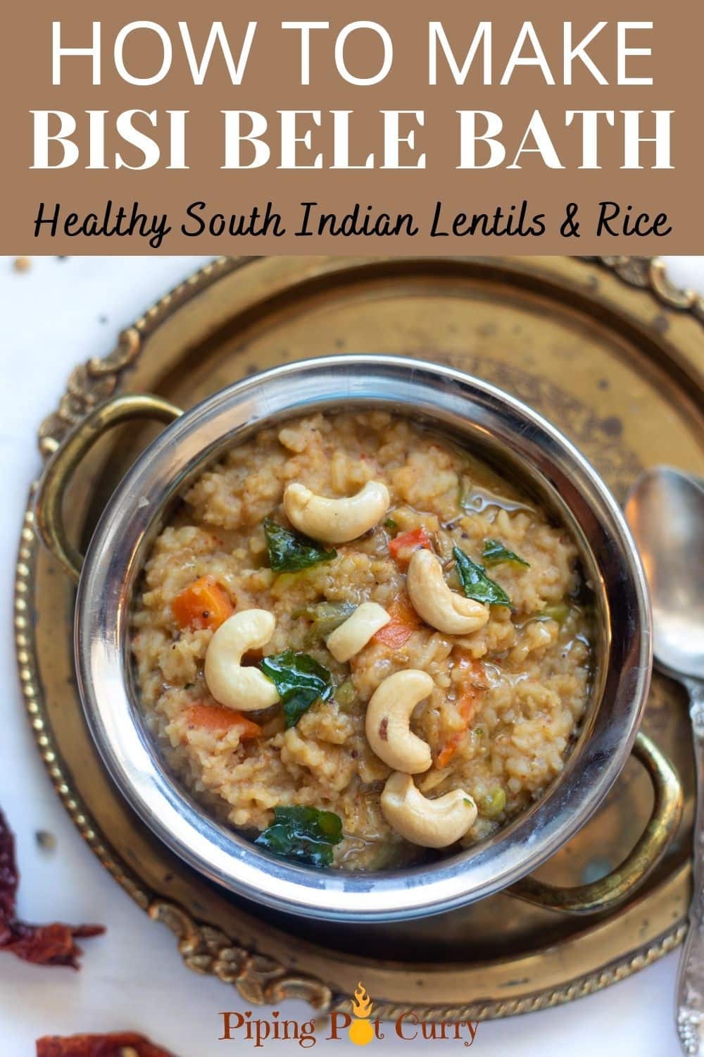 Easy Instant Pot Bisi Bele Bath - Piping Pot Curry