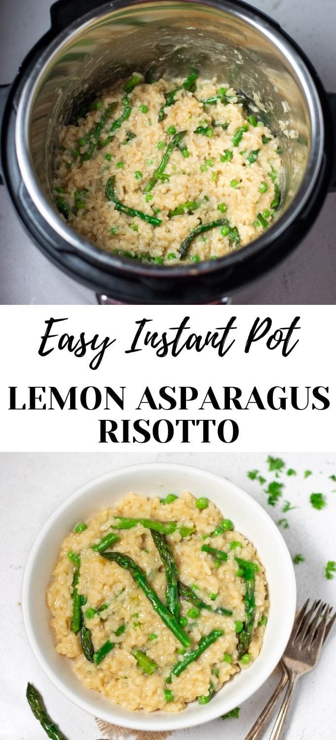 Easy Instant Pot Lemon Asparagus Risotto - Piping Pot Curry