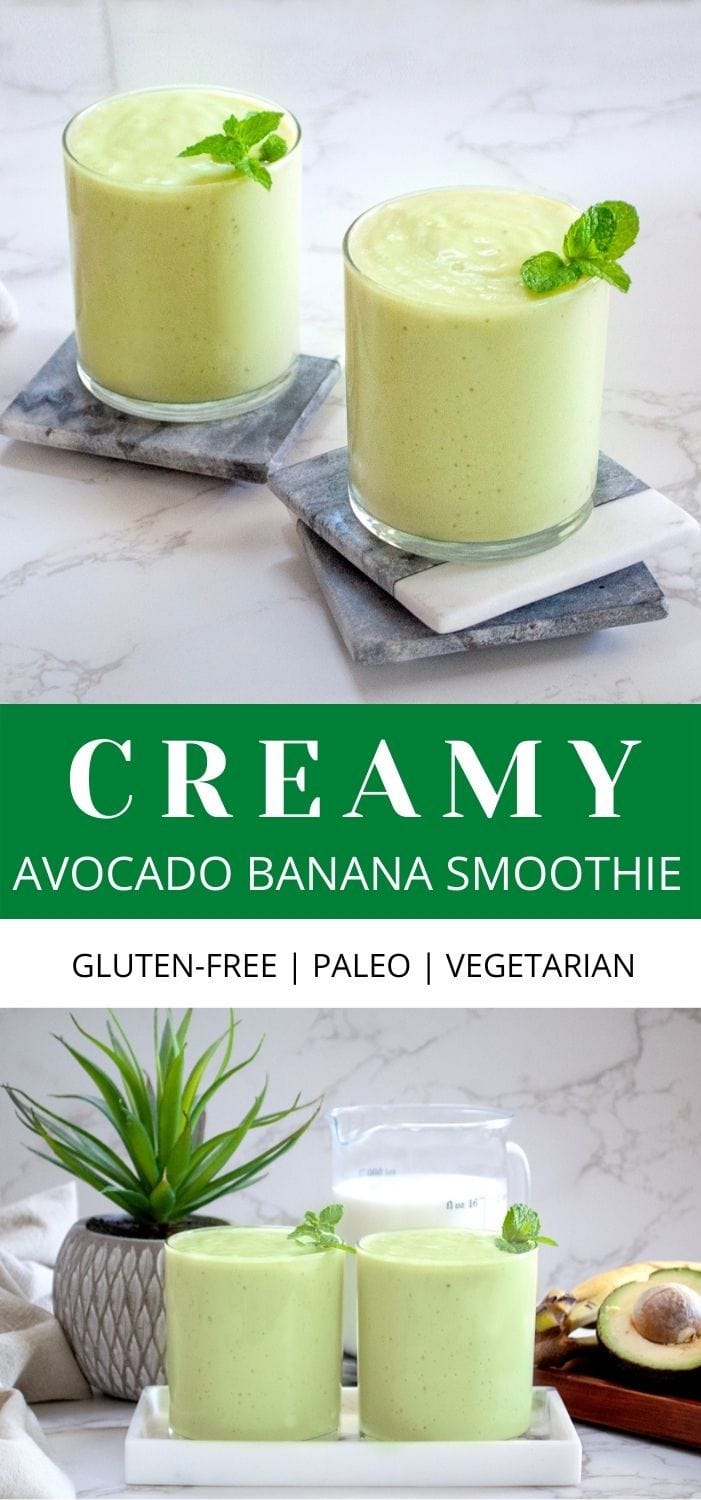 Creamy Avocado Banana Smoothie - Piping Pot Curry