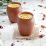 Badam Milk (Indian Saffron Almond Milk) - Piping Pot Curry