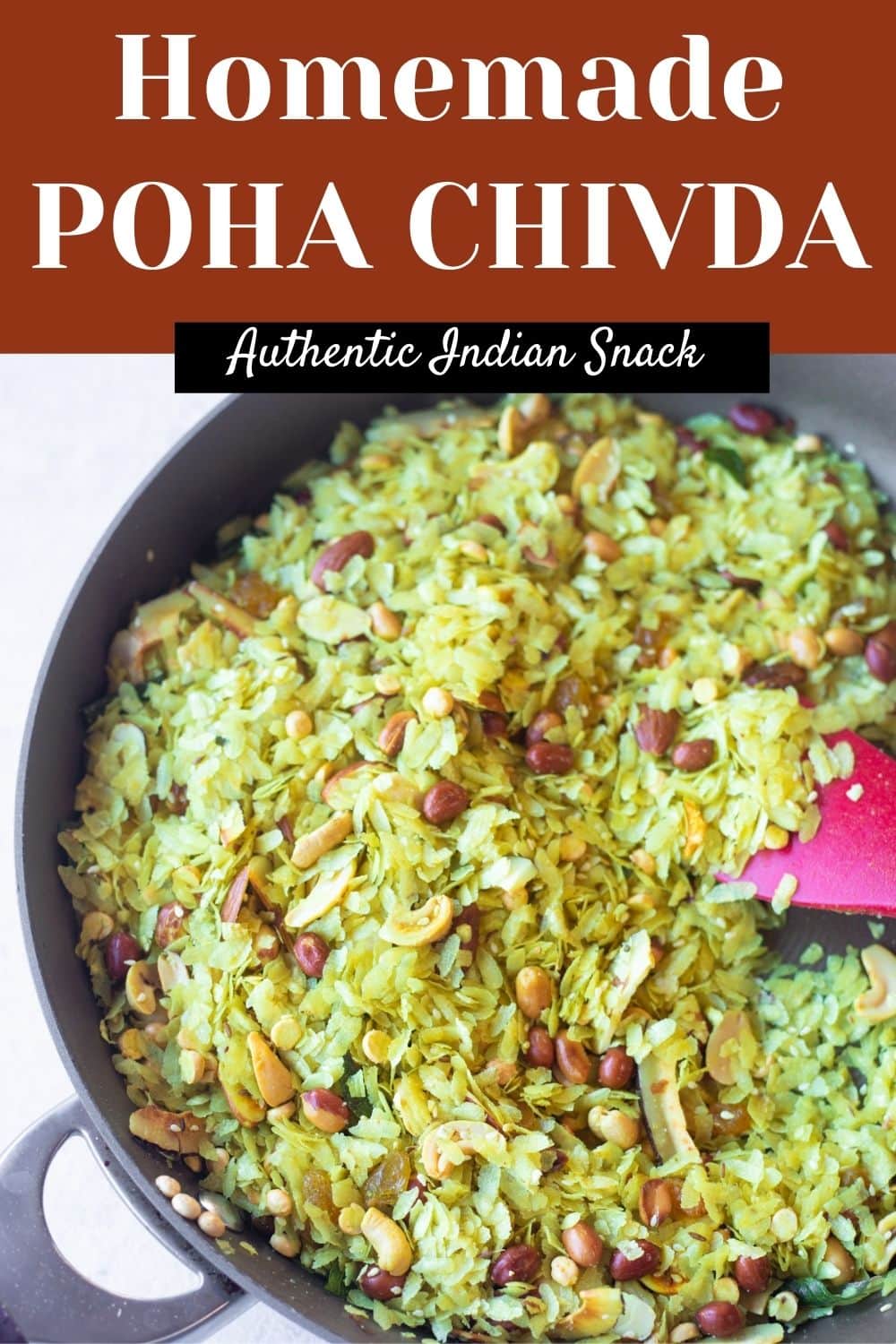Roasted Poha Chivda (Namkeen Snack) - Piping Pot Curry