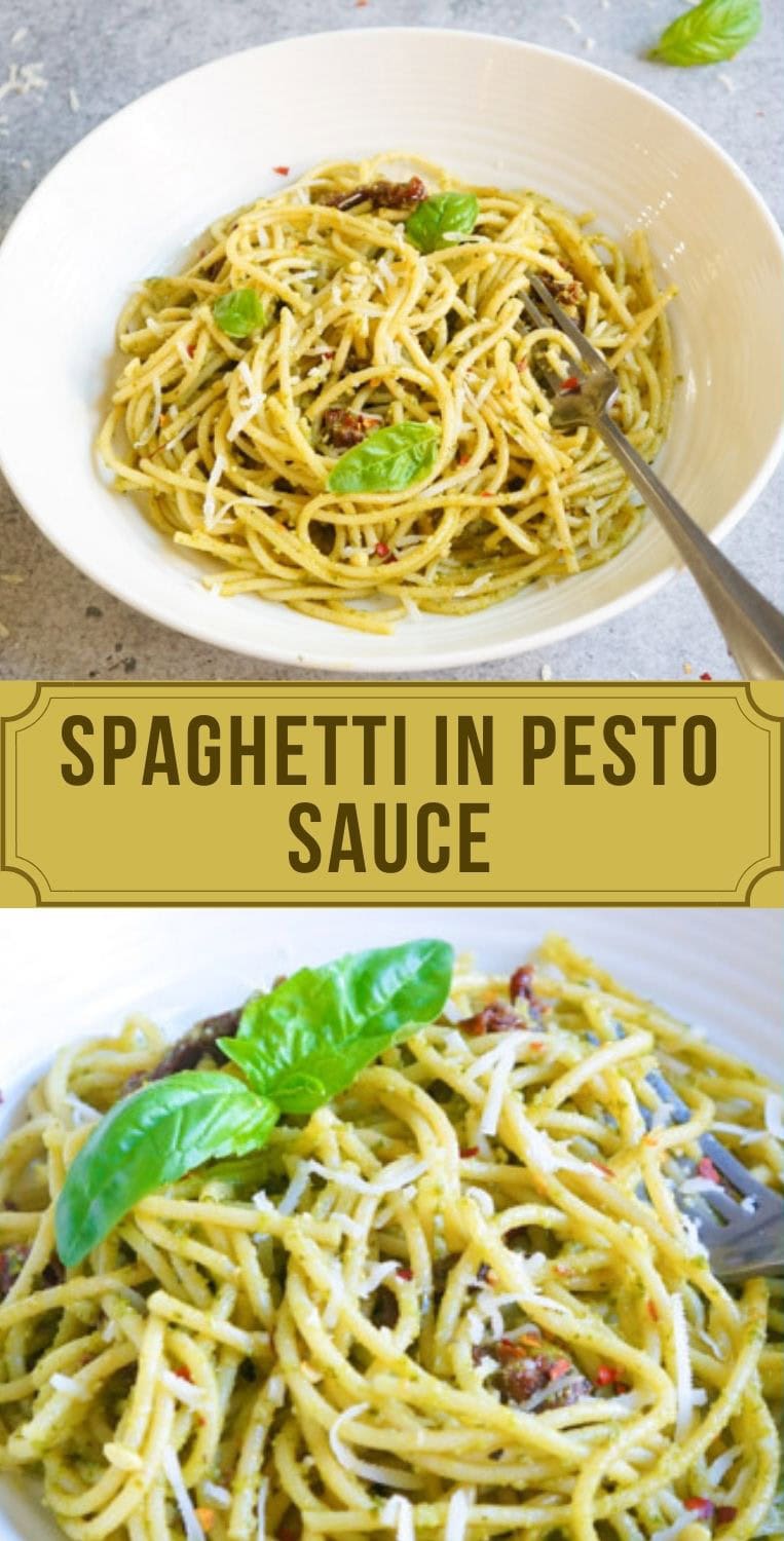 Instant Pot Pesto Pasta (Spaghetti with Pesto) - Piping Pot Curry