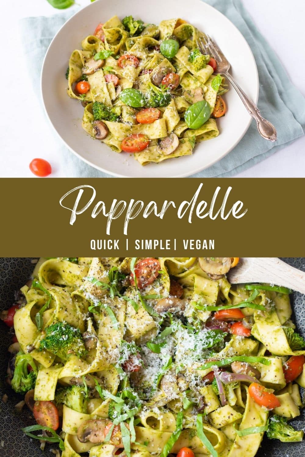 Pappardelle Pesto with Vegetables - Piping Pot Curry
