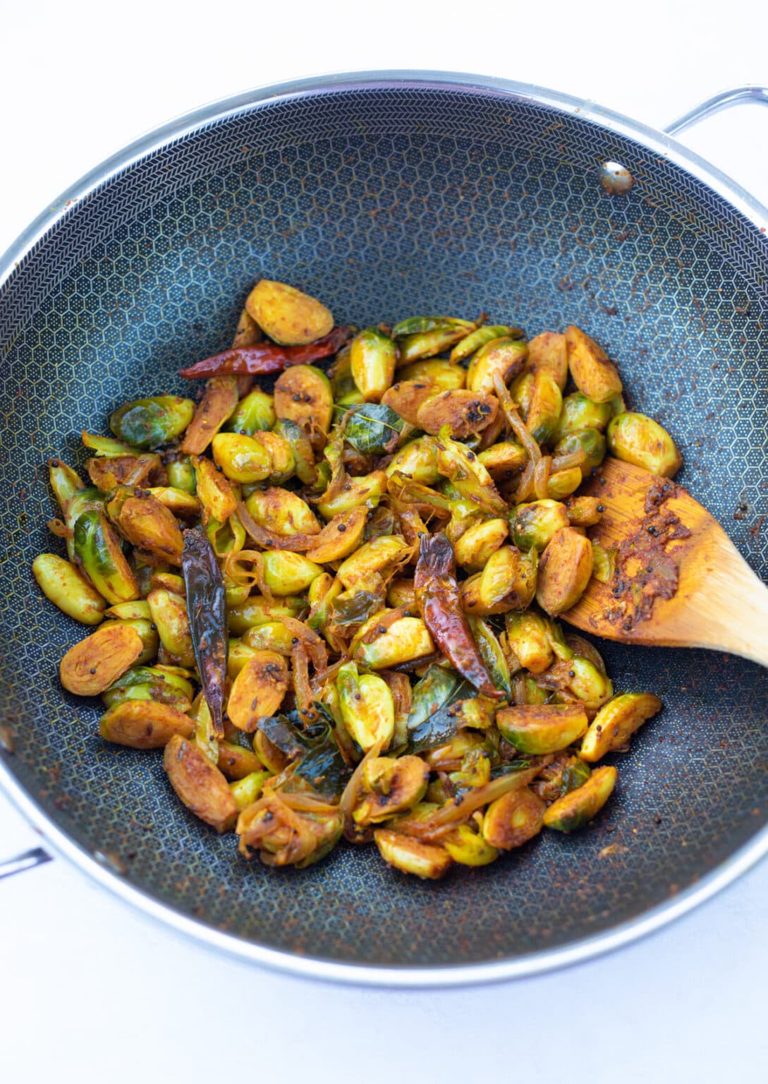 Indian Brussels Sprouts - Piping Pot Curry