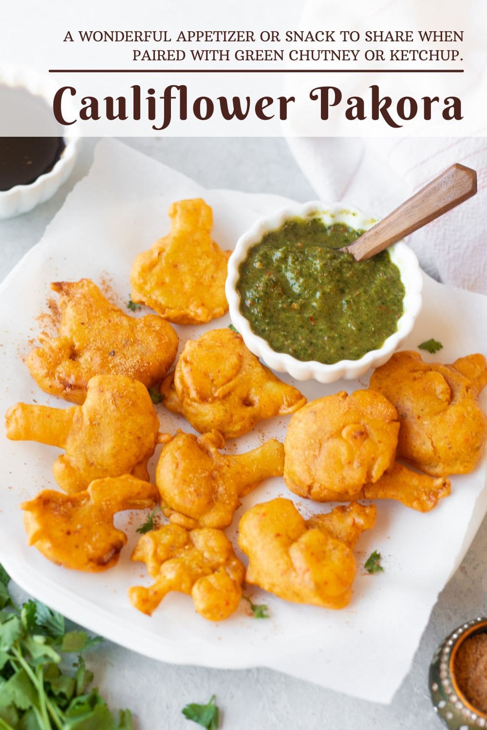 Gobi ke pakode (Cauliflower Pakora) - Piping Pot Curry