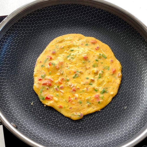 Besan Chilla (Savory Gram Flour Pancakes) - Piping Pot Curry