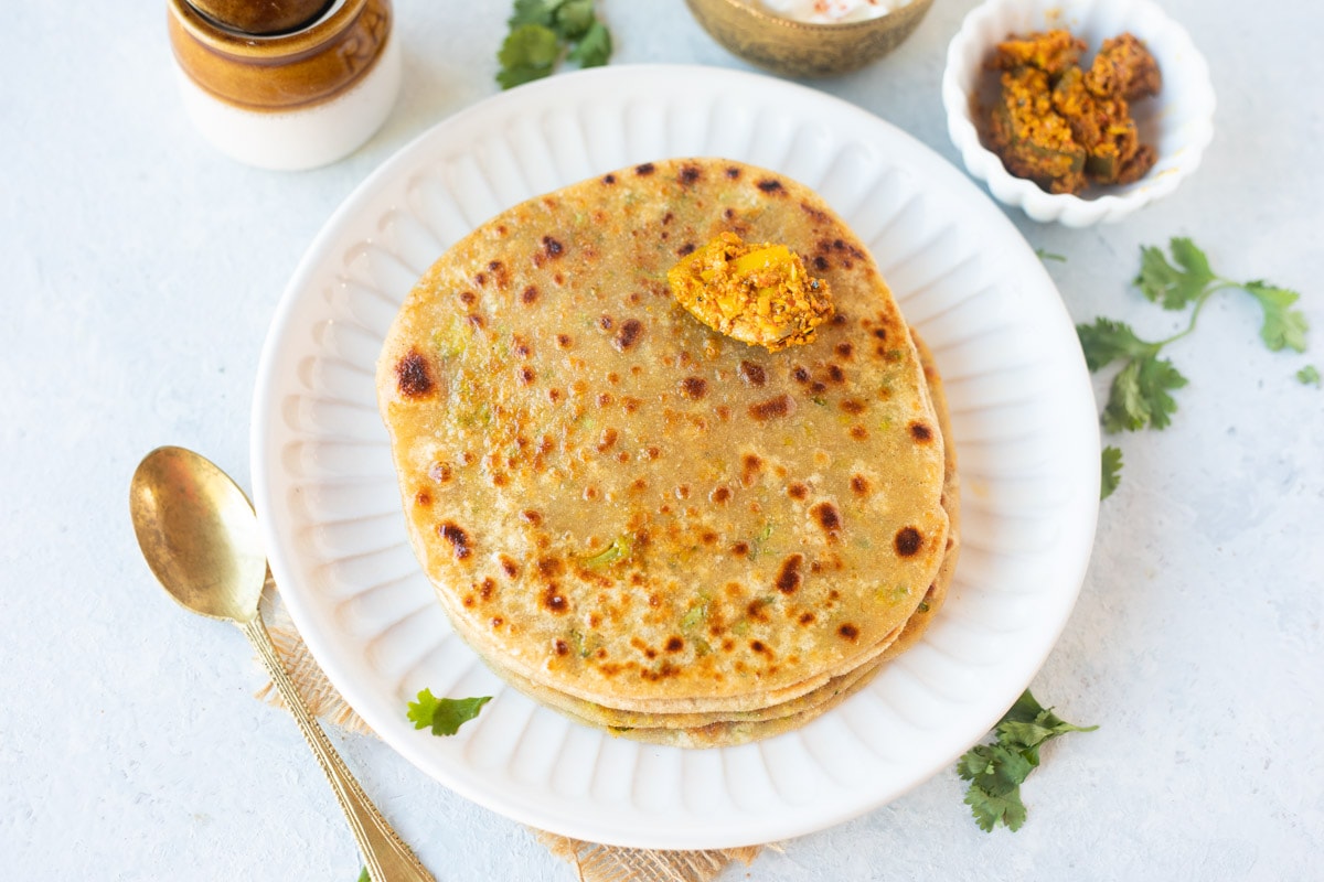 Broccoli Paratha - Piping Pot Curry