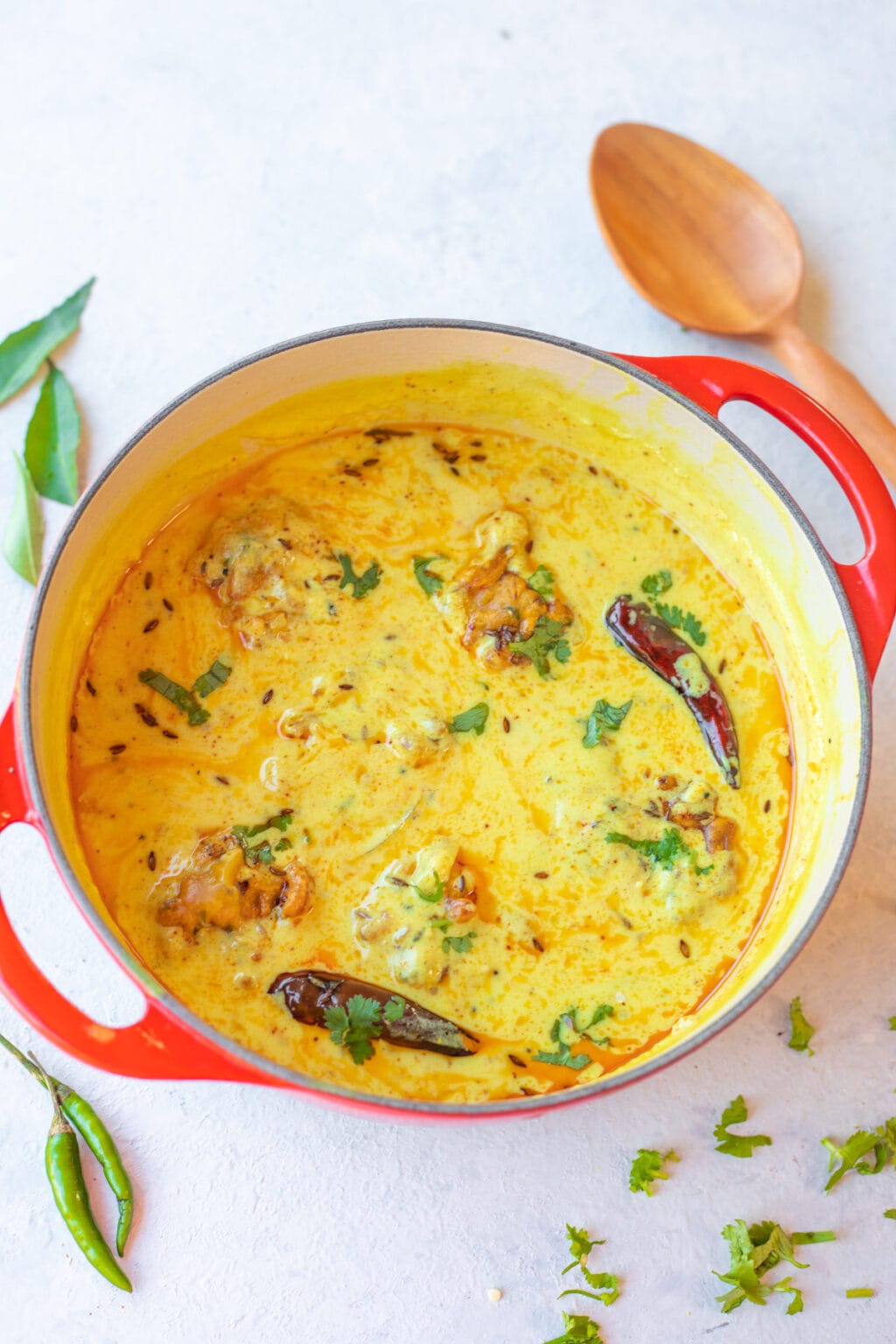 Punjabi Kadhi Pakora - Piping Pot Curry