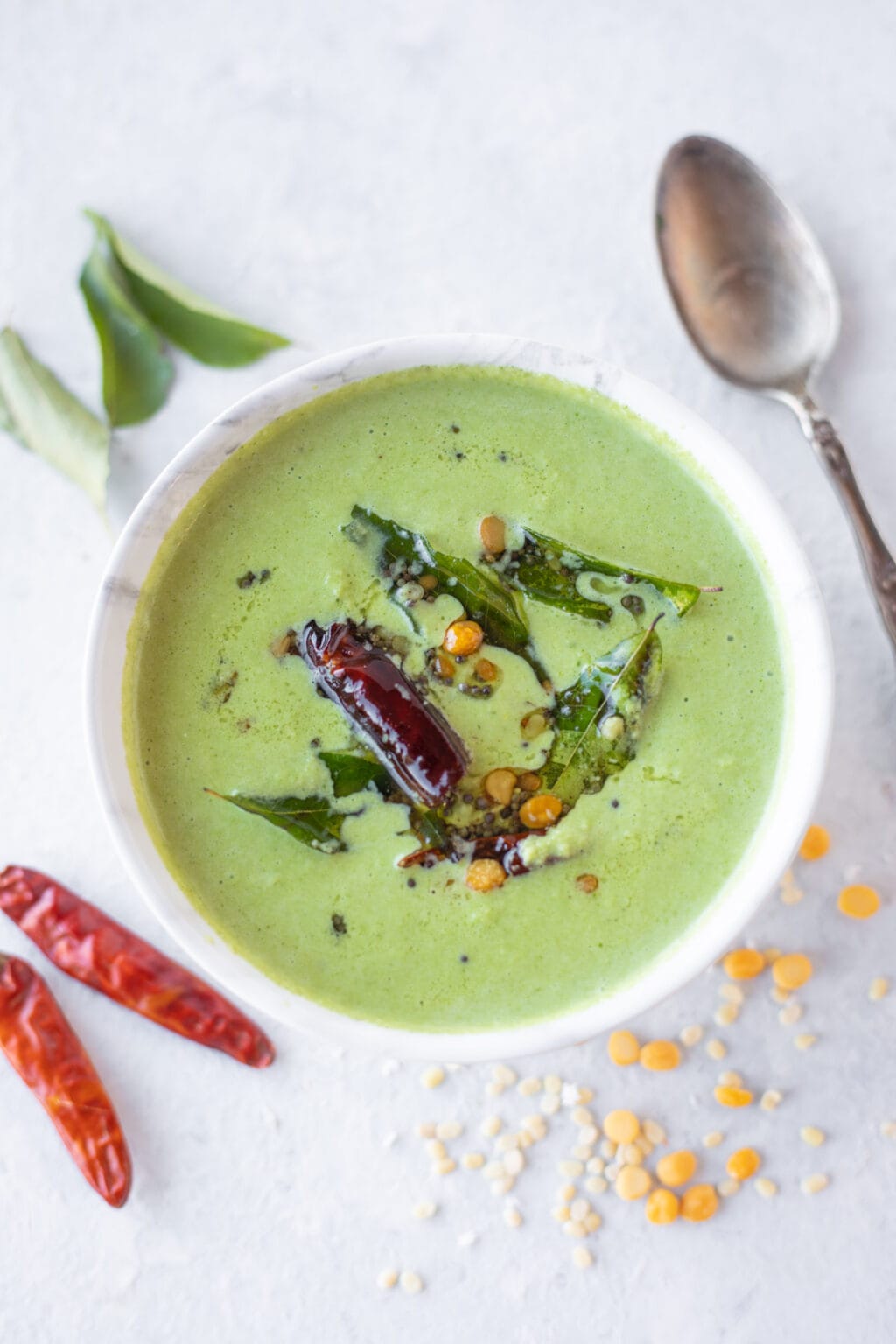 Coriander Coconut Chutney (Green Coconut Chutney) - Piping Pot Curry