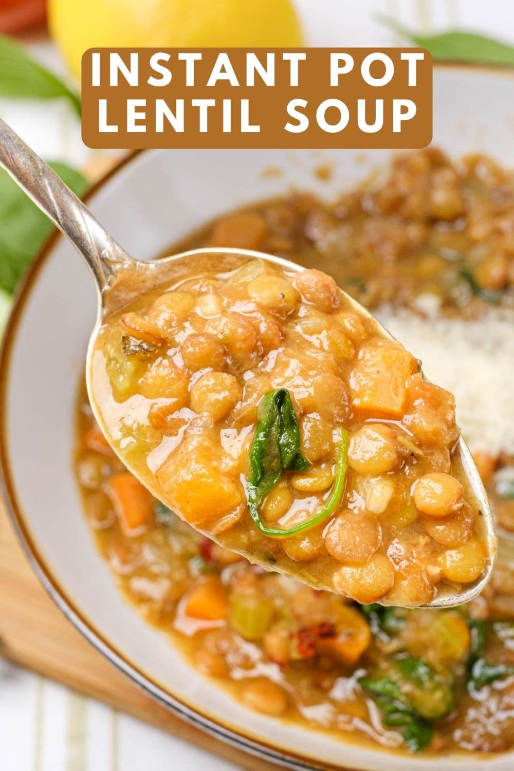 Easy Instant Pot Lentil Soup - Piping Pot Curry