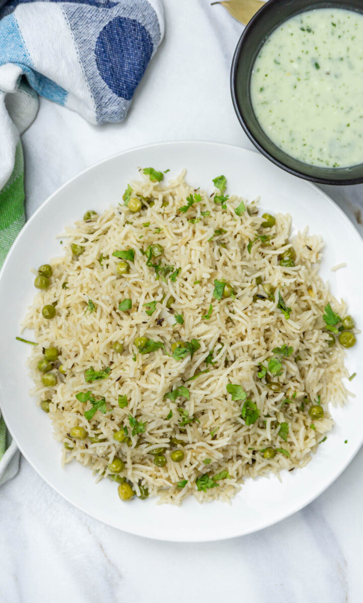 Peas Pulao (Matar Pulao) - Piping Pot Curry
