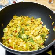 Patta Gobi Matar (Indian Cabbage Subzi) - Piping Pot Curry
