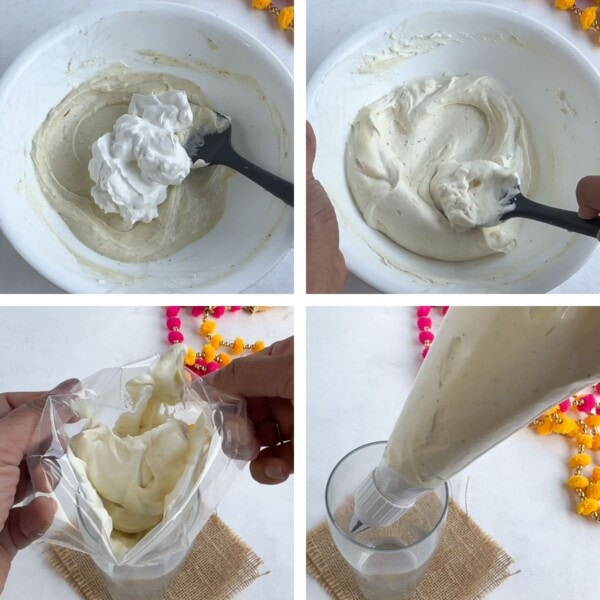 Motichoor Ladoo Cheesecake Parfait - Piping Pot Curry