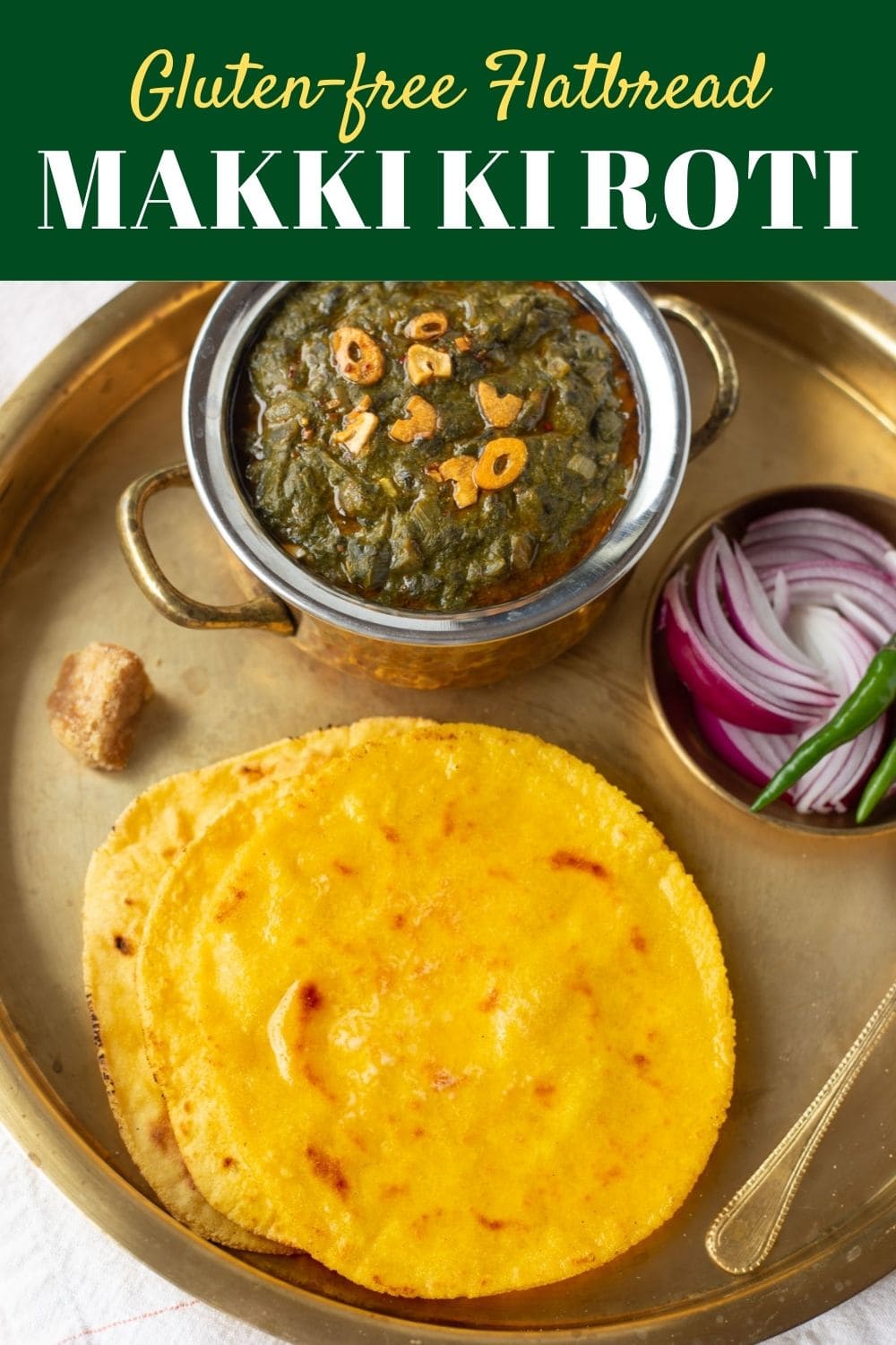 Makki ki Roti (Punjabi Cornmeal Flatbread) - Piping Pot Curry