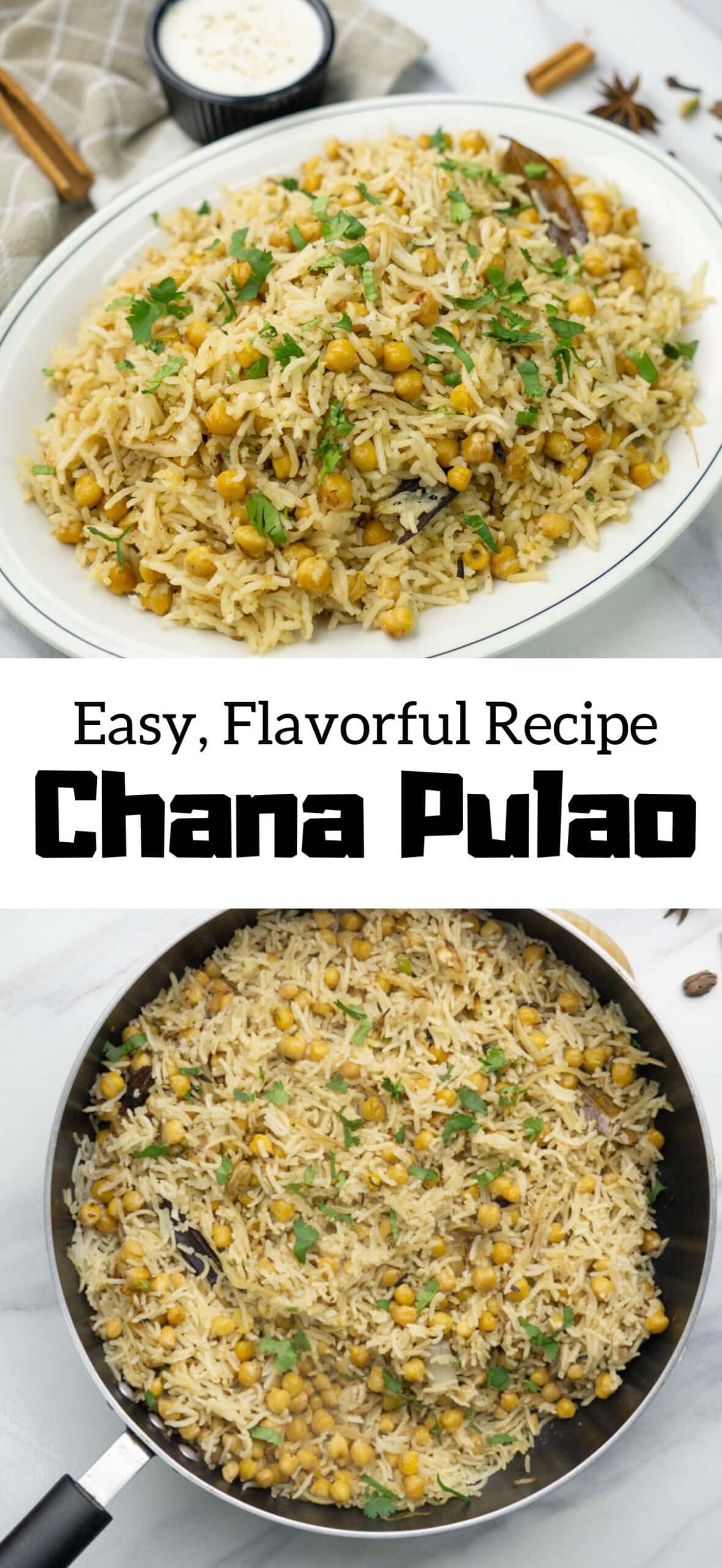 Chana Pulao (Easy Chickpea Rice) - Piping Pot Curry