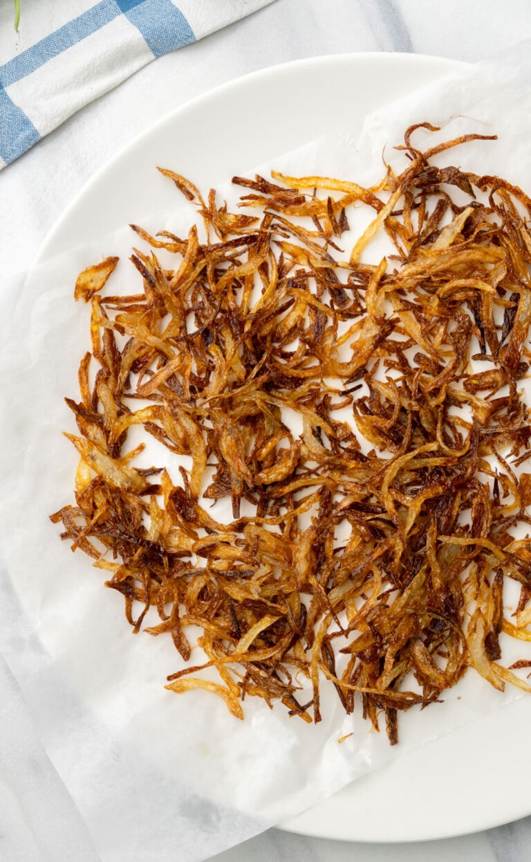 Crispy Fried Onions Recipe (Birista) - Piping Pot Curry