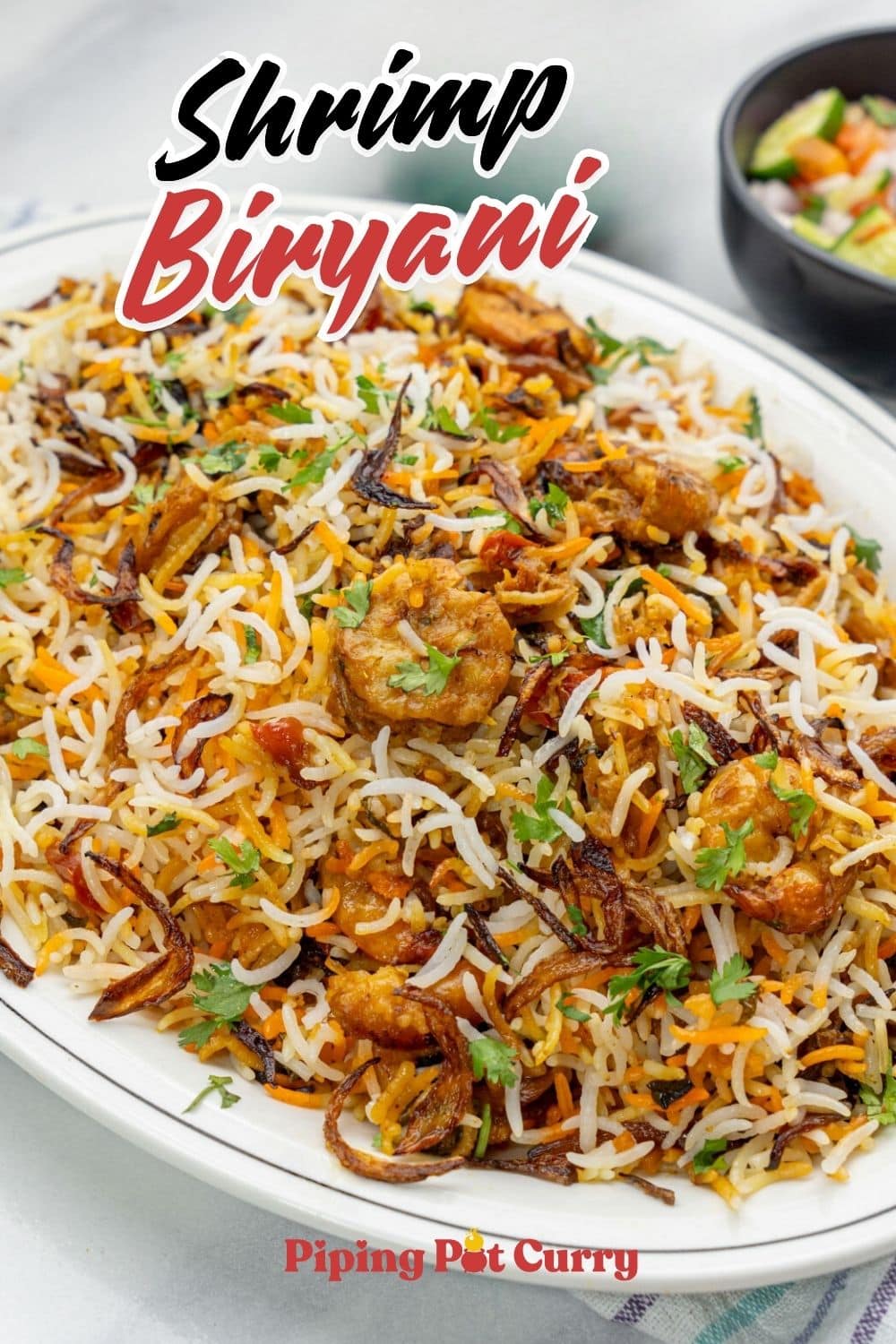 Shrimp Biryani (Prawn Biryani) - Piping Pot Curry