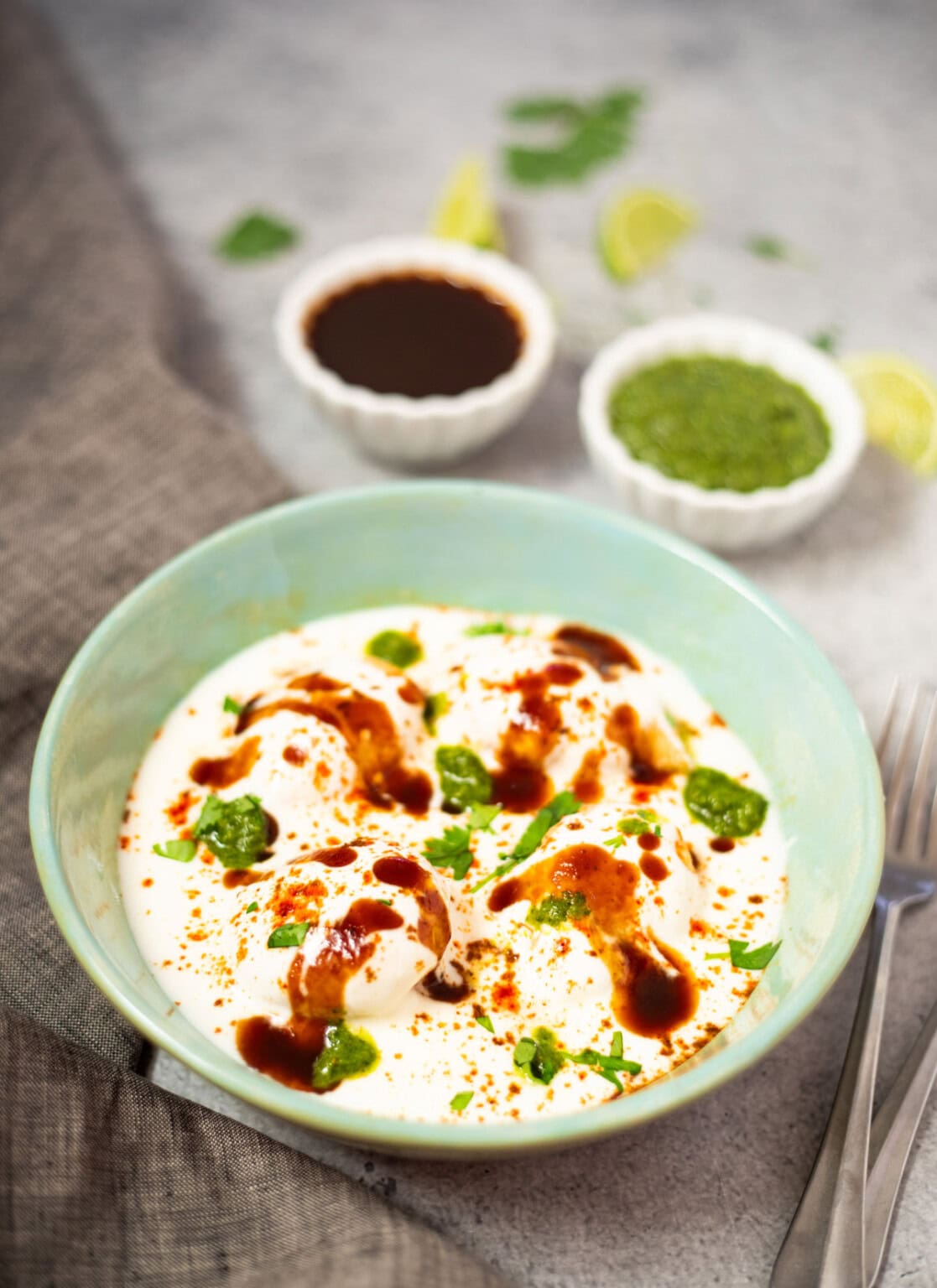 Super Soft Dahi Vada (Dahi Bhalla Chaat) - Piping Pot Curry