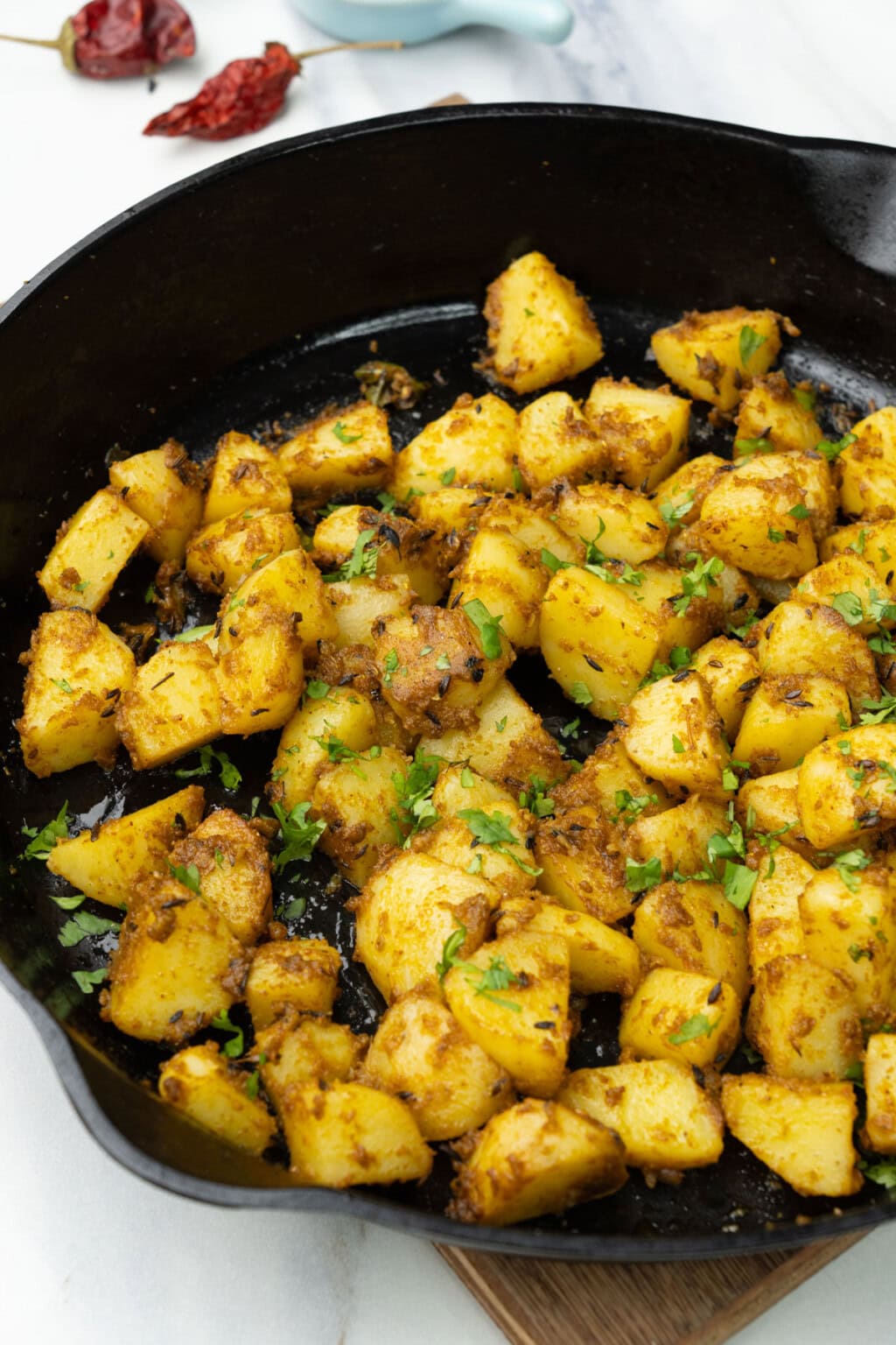 Easy Jeera Aloo (Cumin Potatoes) - Piping Pot Curry