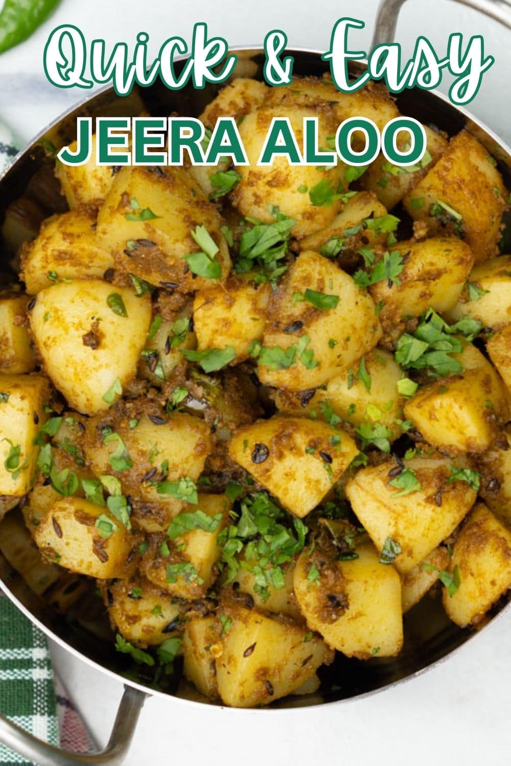 Easy Jeera Aloo (Cumin Potatoes) - Piping Pot Curry