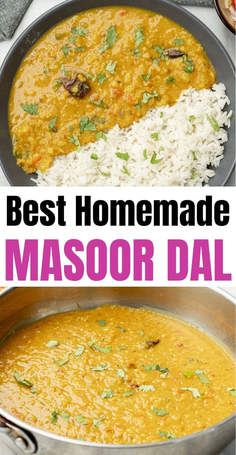 Masoor Dal (Red Lentil Dal) - Piping Pot Curry