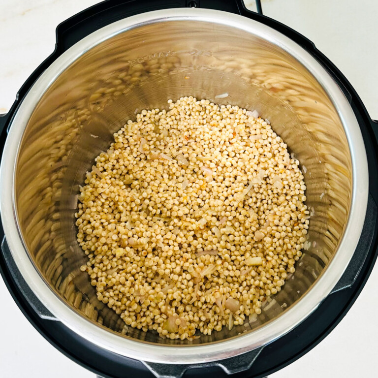 Instant Pot Couscous (Israeli Pearl) - Piping Pot Curry