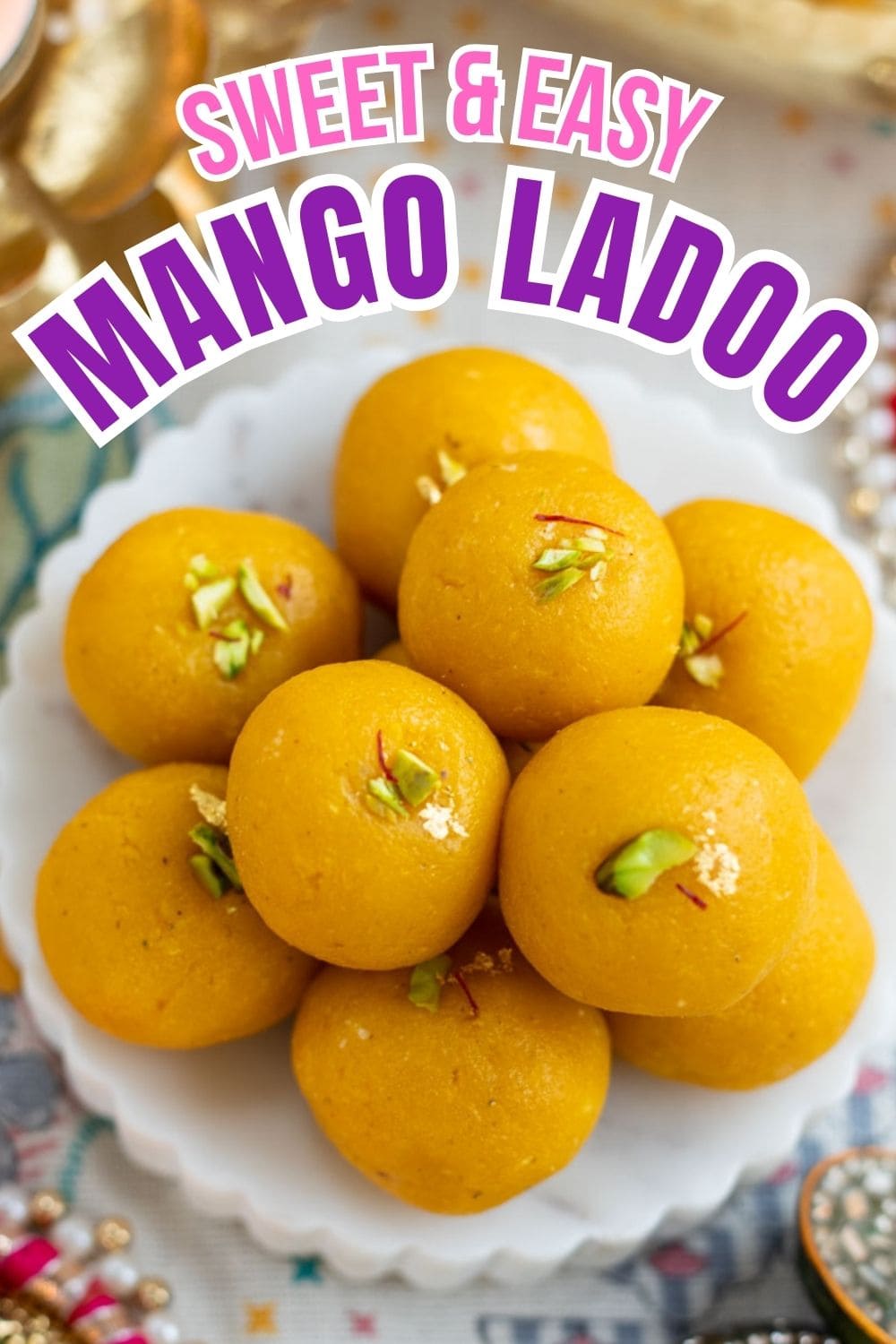 Mango Coconut Almond Ladoo - Piping Pot Curry